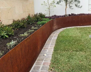 Flexible Metal Garden Landscape Lawn Border Edging in Rusted Corten Steel