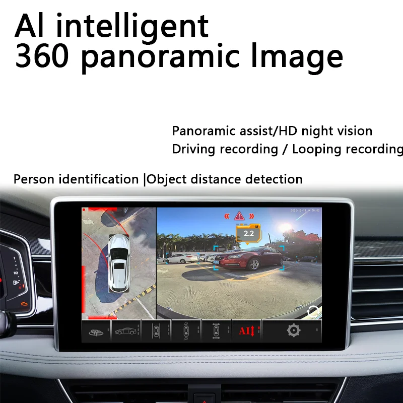 Hesida 360 AI Degree Car Security Camera 3D Bird View System 4 Way ...