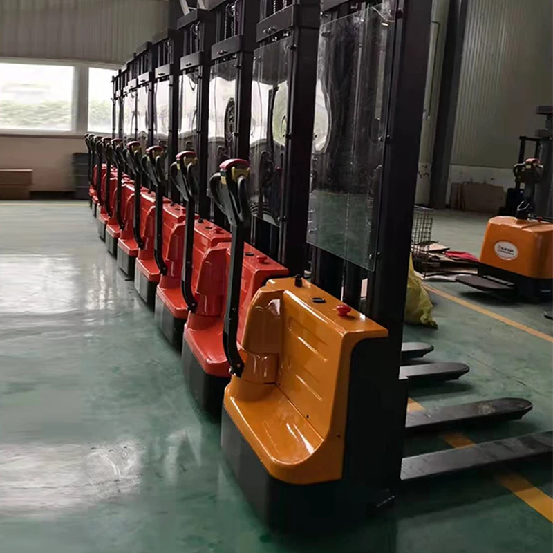 1Ton Mechanical Stackers Electric Forklift Truck Electric Walkie ...