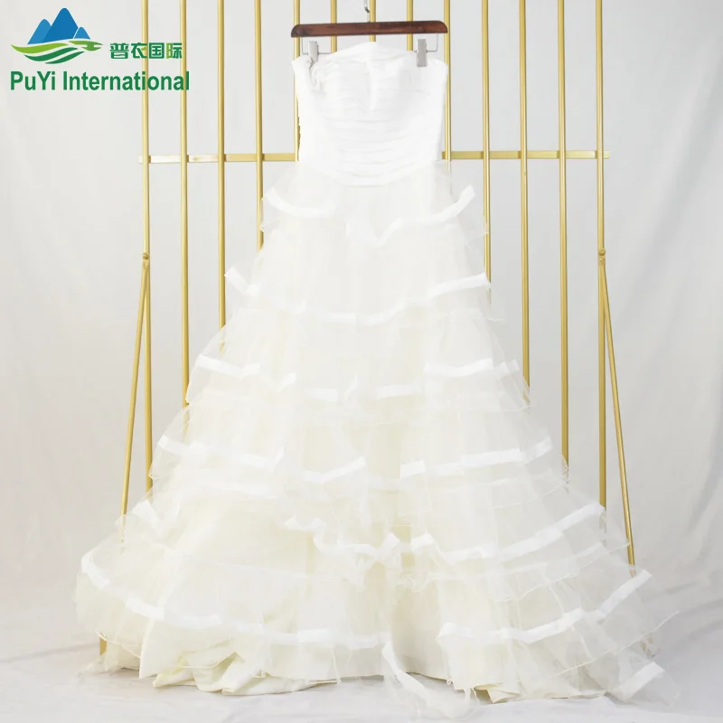 Kingaaa Used Wedding Dress Korea Fashion Chiffon Bridal Gown Evening ...