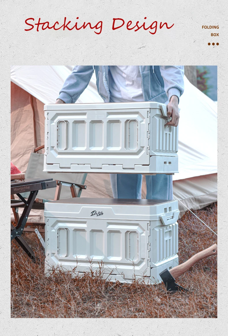 Bafuluo Large Movable Car Kitchen Storage Camp Mobile Box Bins Trailer ...