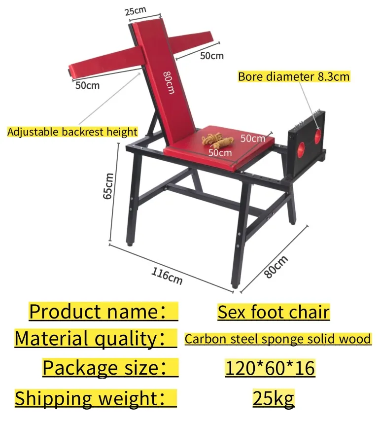 Bondage BDSM Furniture - Tickle Adjust Stool Set Foot Shackles
