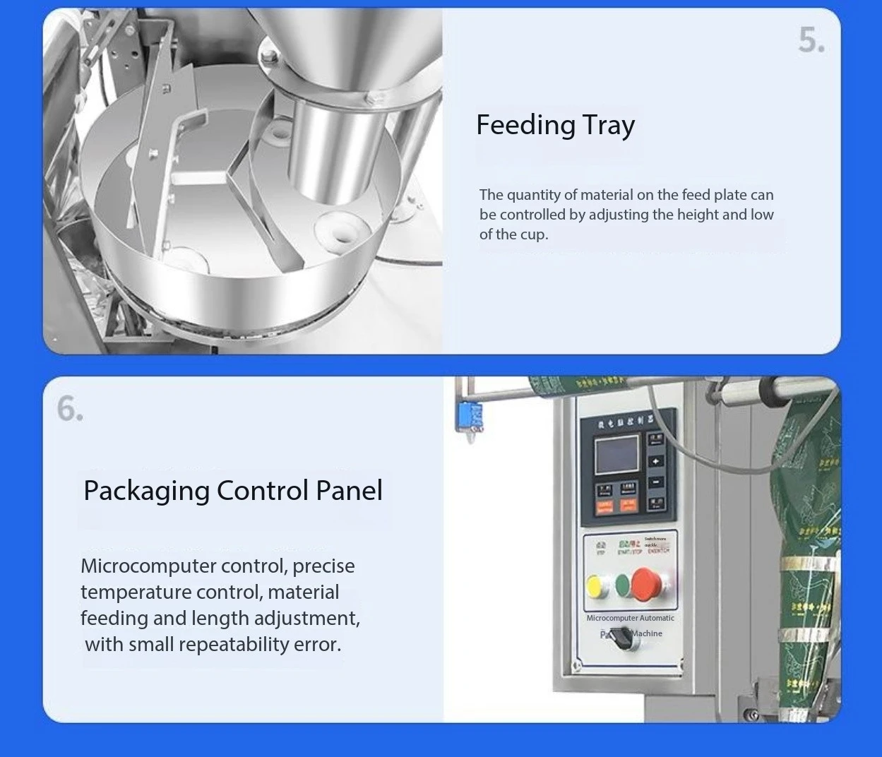 DXB-100F CE ISO Certification Custom Service Fine Powder 3/4 Sides Seal ...