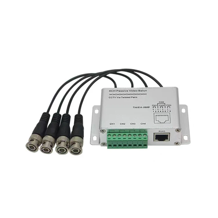 350meter Distance No Power Require Passive UTP 4ch CCTV Video Balun