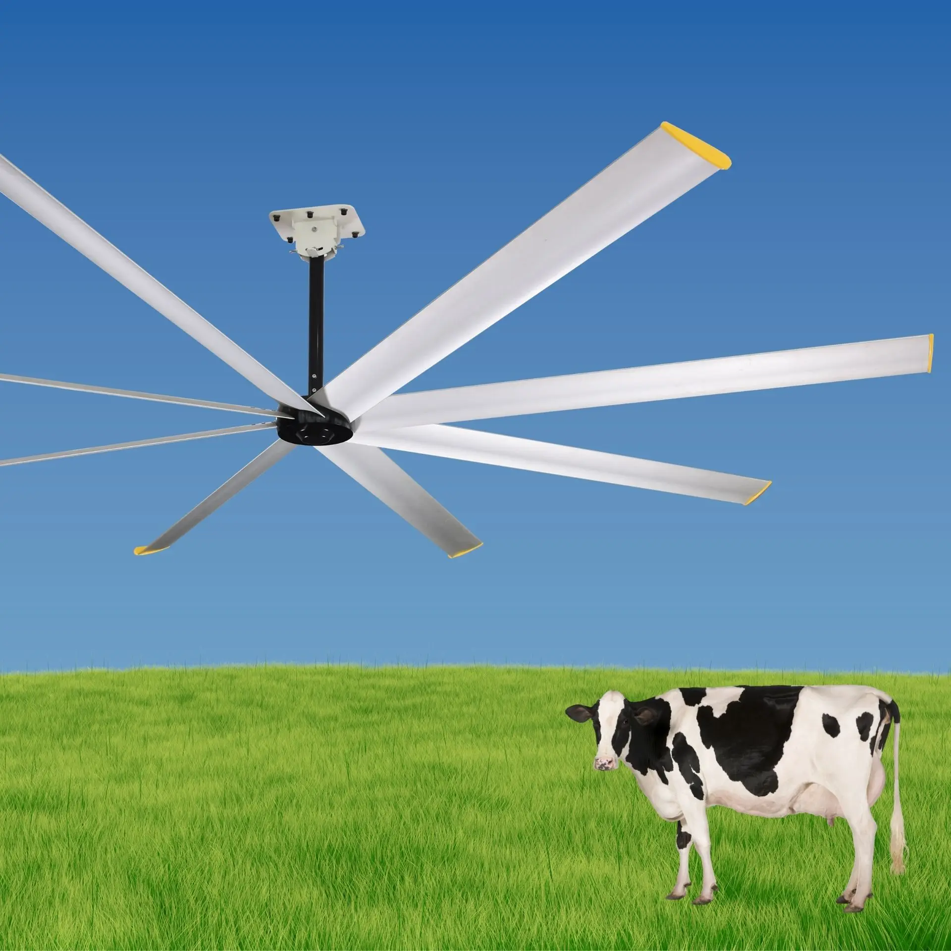 Big Space Cooling 10ft 3m Large Industrial HVLS Ceiling Fan Poultry ...