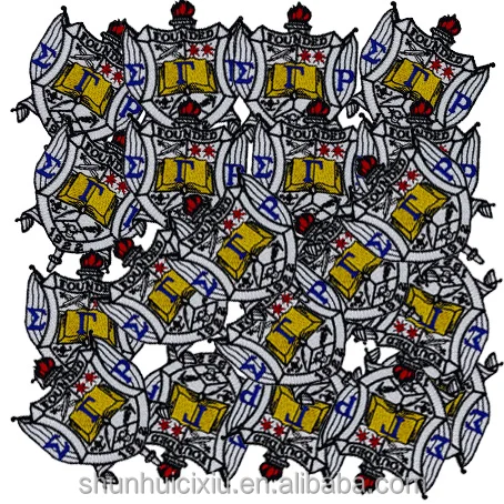 Pink And Green Shield Logo Sorority Embroidery Patches Custom Iron On ...