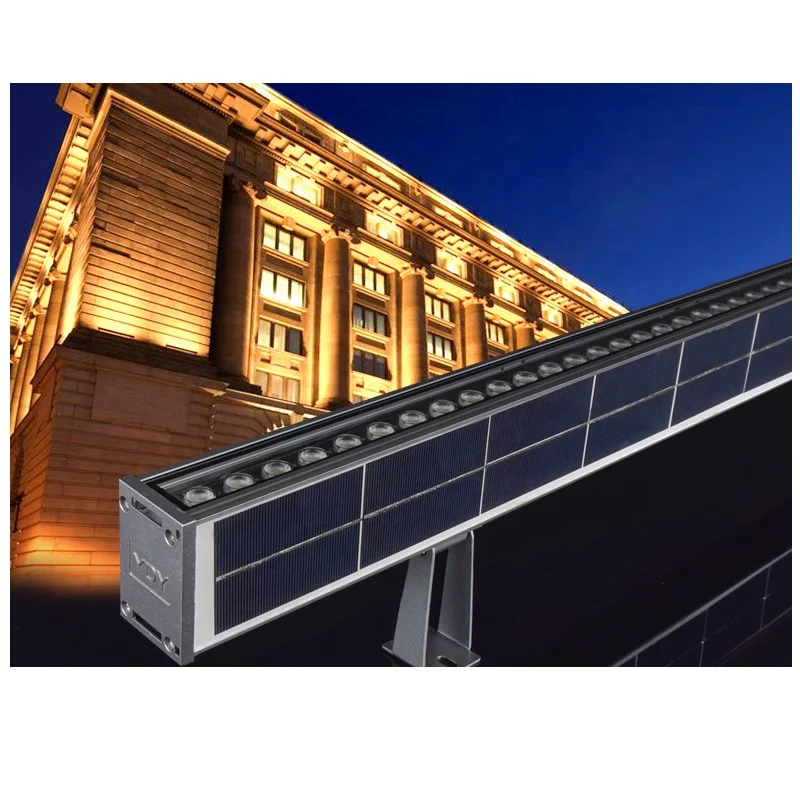 Aluminum Solar Led Linear Wall Washer 12w Outdoor Ip65 Waterproof ...