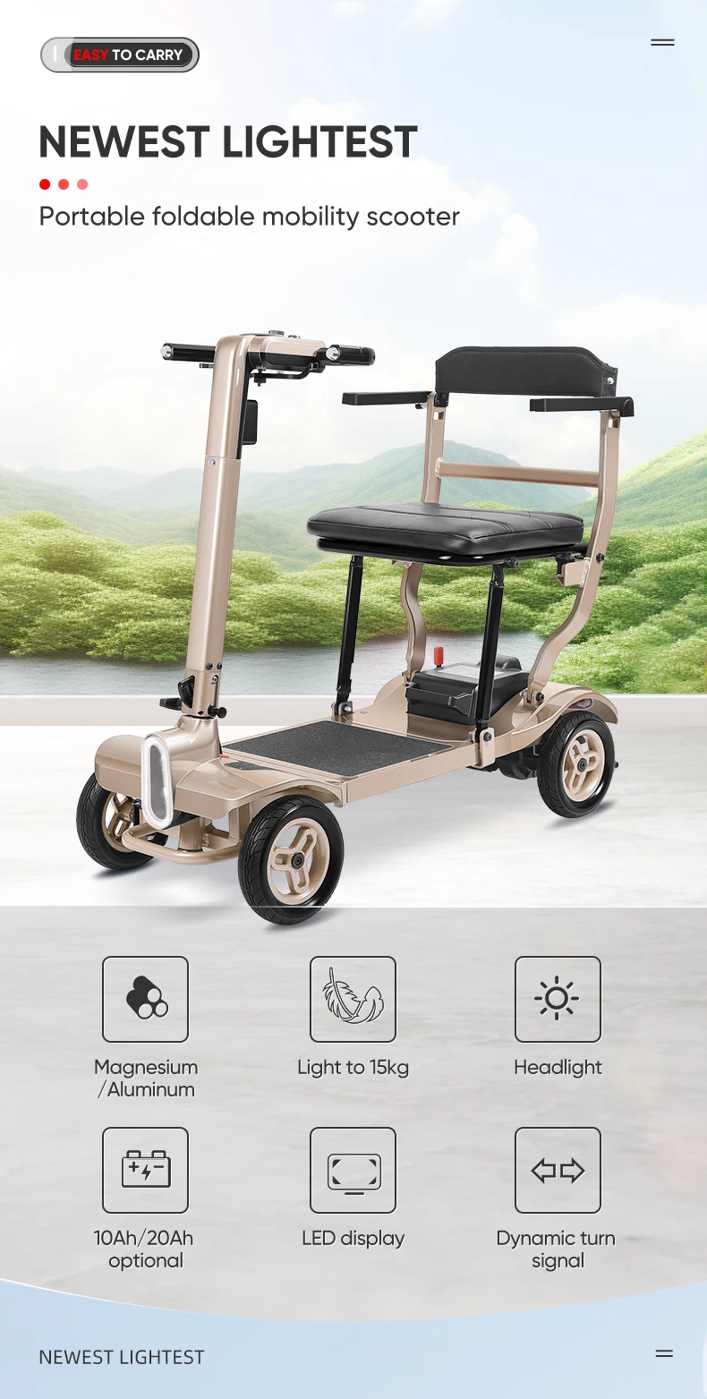 Ultra Light Mobility Scooter - Easy Folding & Portable