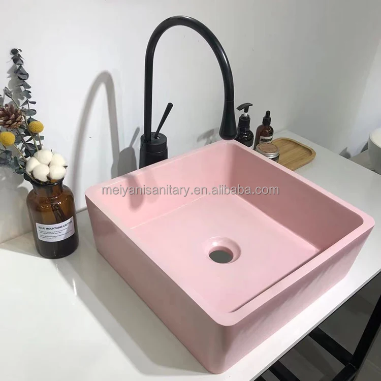 Concrete Basin Bathroom Hand Wash Station Above Counter Cement Basin ...