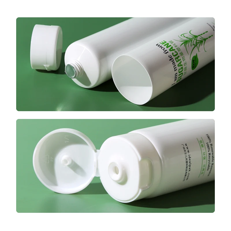 100% Recycled Squeeze Plastic Tube 200ml Skincare Lotion Sugarcane ...