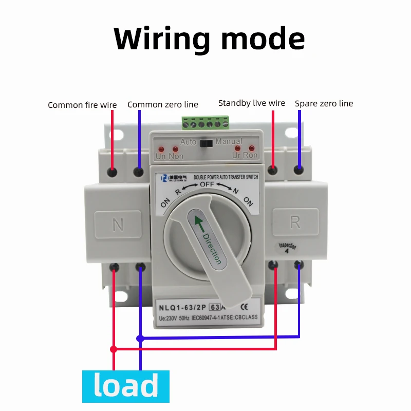 Automatic Transfer Switching(ats) Atse Nlq1-63/2p 63a Cb Household Automatic Changeover Switch ...