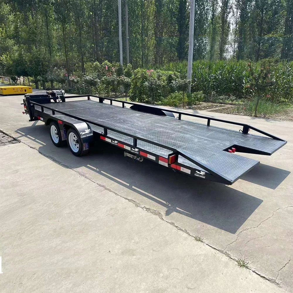China Factory Small Car Trailer Overland 3 Tonne Low Bed Tilt Trailer ...