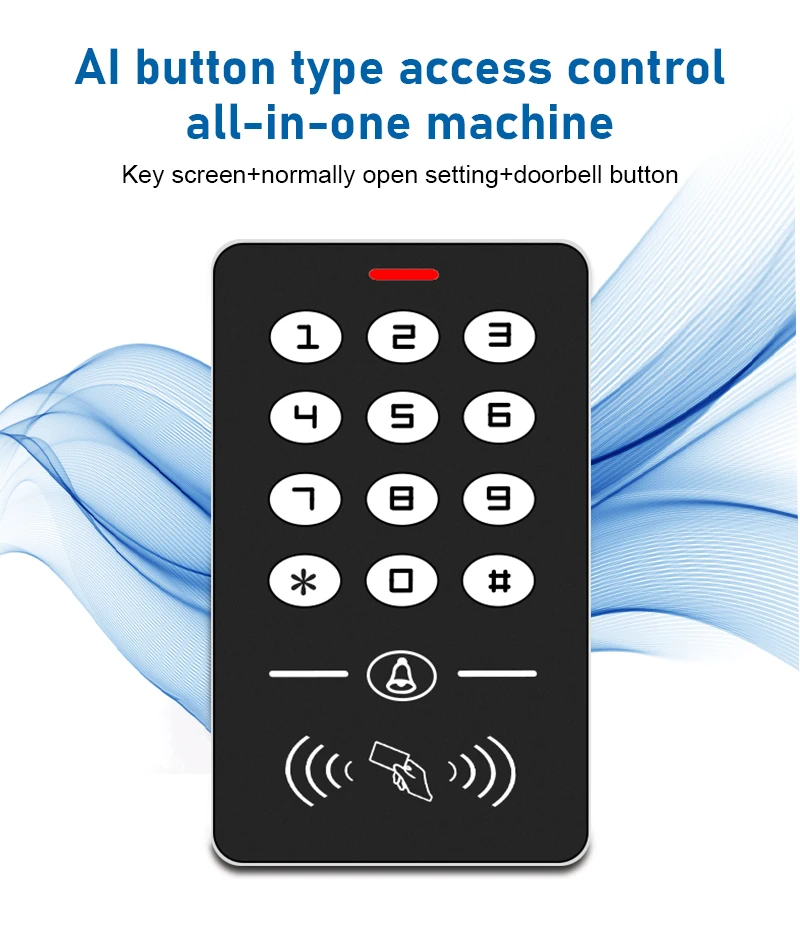 Standalone 125KHz RFID Keyboard Access Control Keypad Waterproof Cover ...