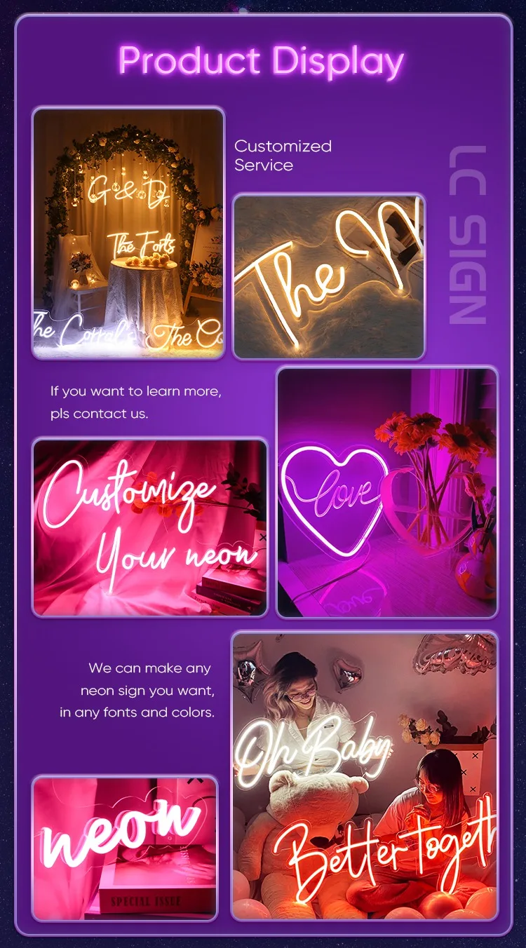 Custom Made Logo LED Neon Sign - Perfect for Room Decoration