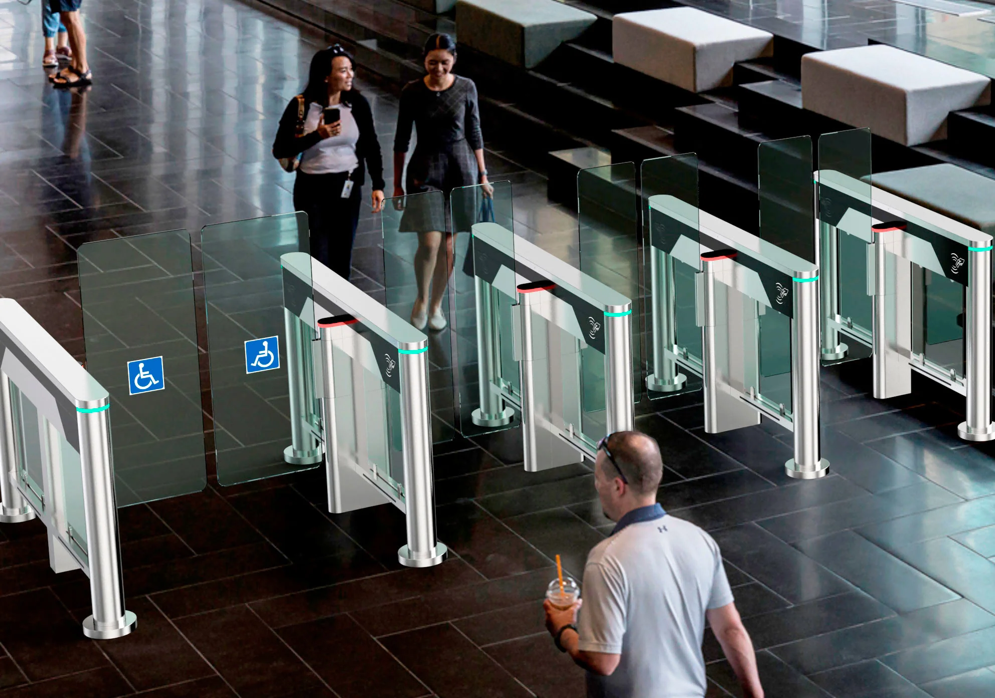 Efficient Pedestrian Management with ELEFINE Speed Turnstiles