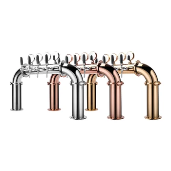Custom Copper Bridge Beer Column Font 4 Tap Bar Stainless Steel Beer ...
