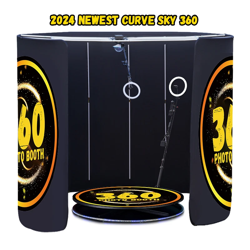 Overhead 360 Spin Photo Booth Rgb 360 Degree Led Lighting Backgrounds ...