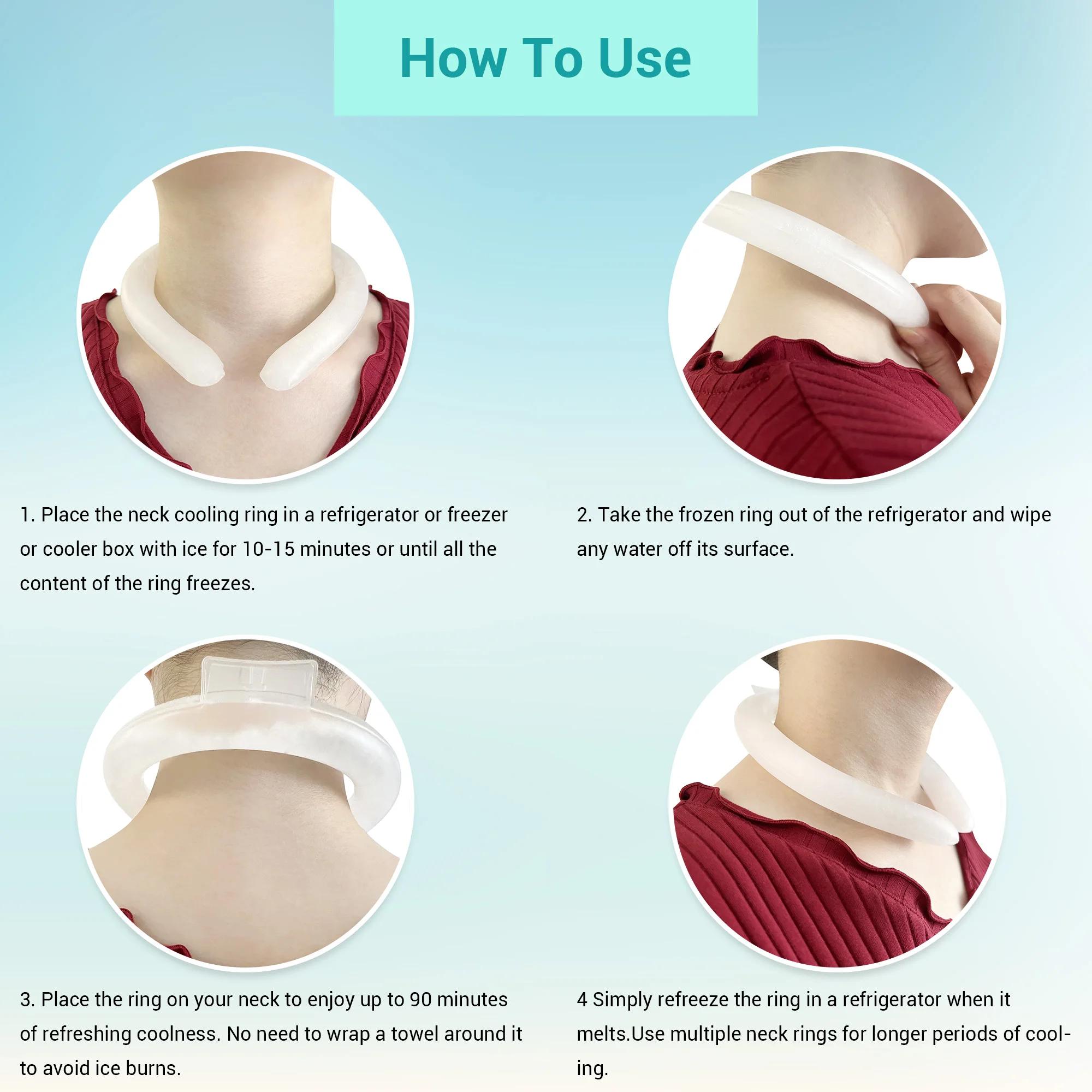 Cooling Neck Wraps,Neck Cooling Tube - Personal Air Conditioner With ...