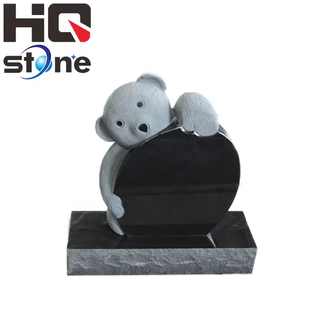 teddy bear headstone black granite tombstone black granite slab ...