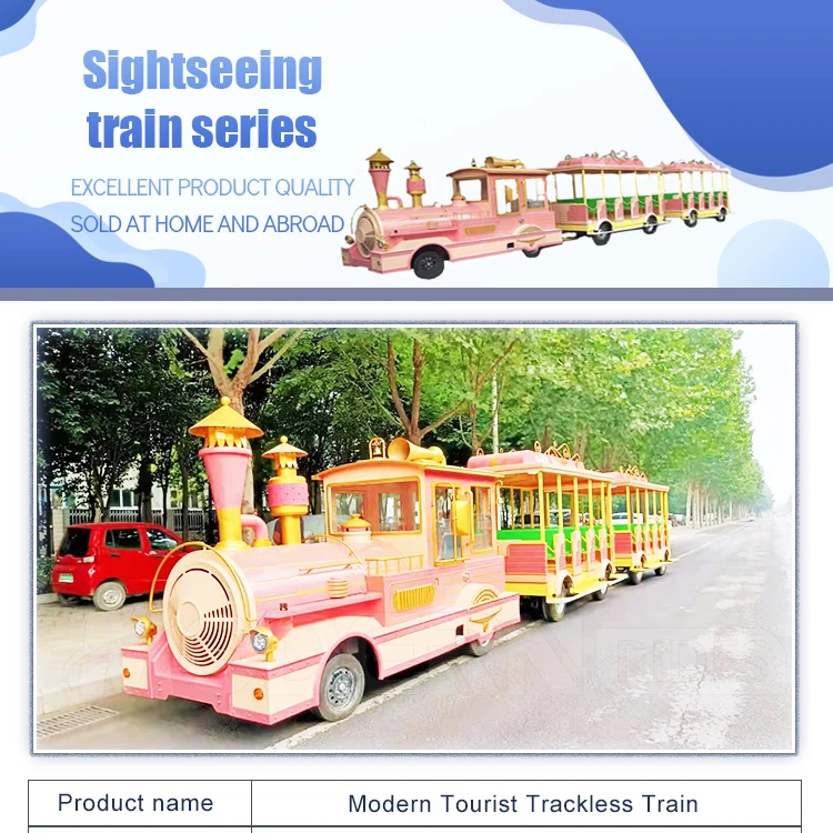 Modern Kids Rides Amusement Park Tourist Trackless Train Rides For Sale ...