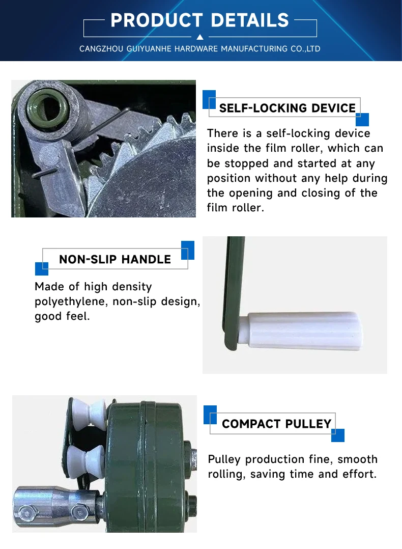 Greenhouse Side Ventilation - Manual Roll up Unit Winch
