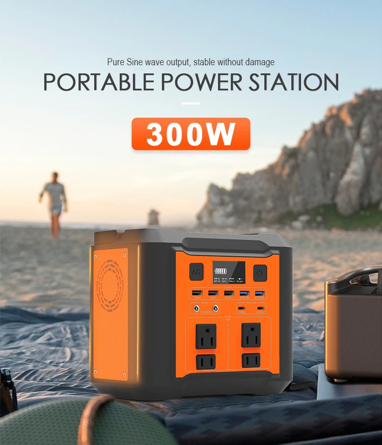 Multifunction 300w 110v 220v Lithium Ion Portable Solar Energy Storage Charging Supply Power ...