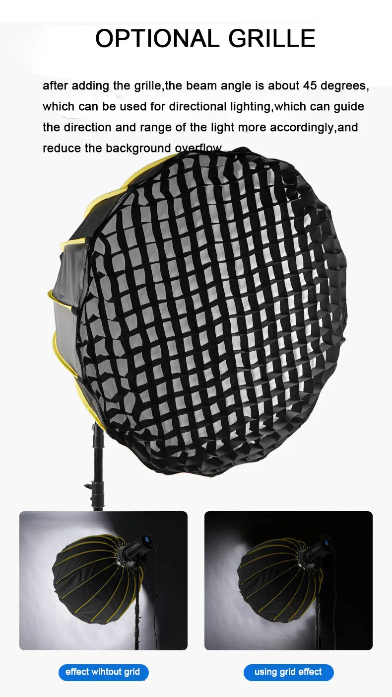 Parabolic Quick Release Softbox for Studio Lighting OEM
