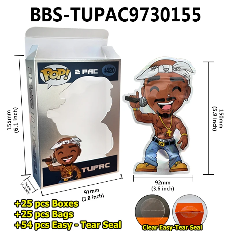 3.5g Pop 2PAC Tupac Doll Figure Collectible Custom Bags