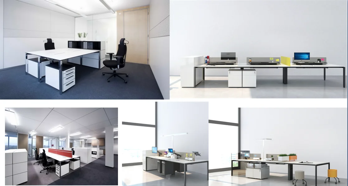 Staff Space Table office partitions Modern Workstation Modular Office ...