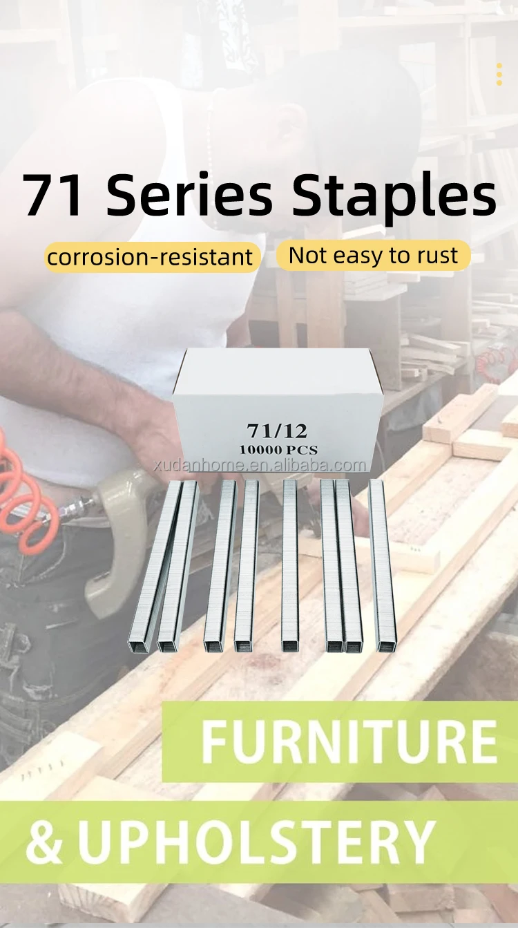 Furniture Sofa Galvanized Staples Wood Nails 71 Series