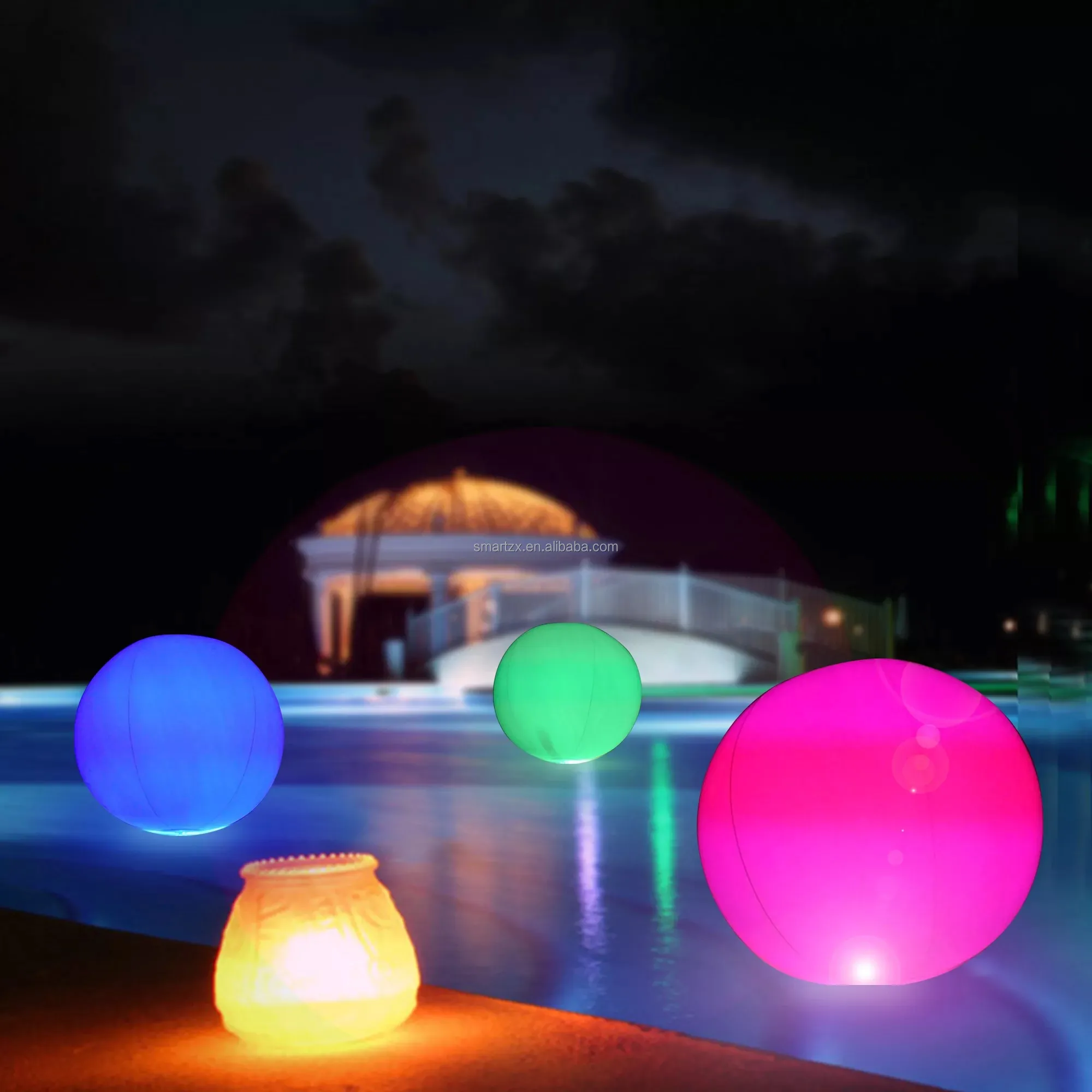 Hot Large Floating And Inflatable Ball Led Glow In The Dark Beach Ball ...