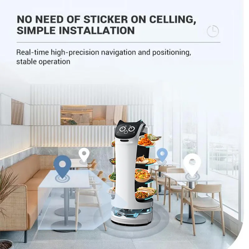 2024intelligent Food Delivery Robot Restaurant Automatic Serving Waiter ...