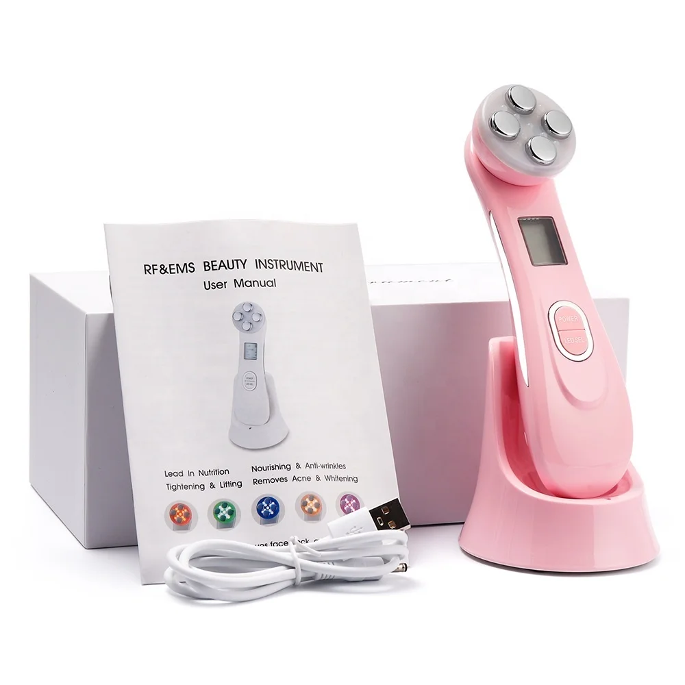Korean Beauty Facial Skin Care Machine Vibrating Ems Rf Led Face ...