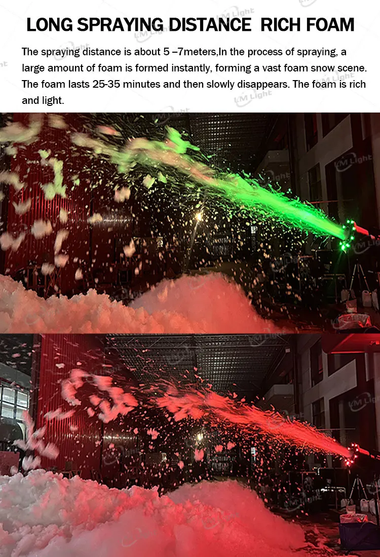 2024 New Style Jet Foam Cannon Activity 1500W Rgb Led Light Foam ...