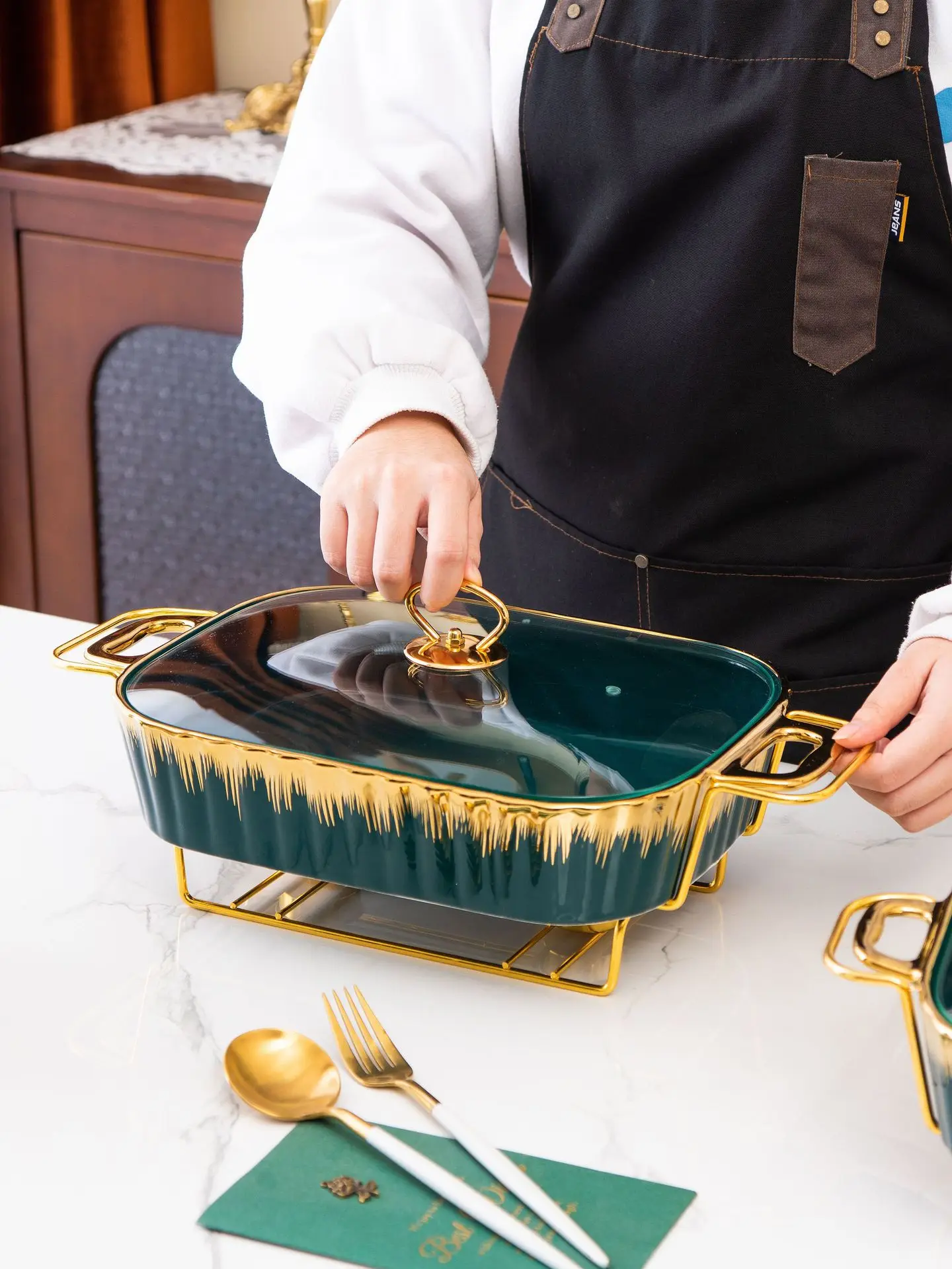 Luxury Hotel & Restaurant Serving Dishes Ceramic Casserole Hotpot Food ...