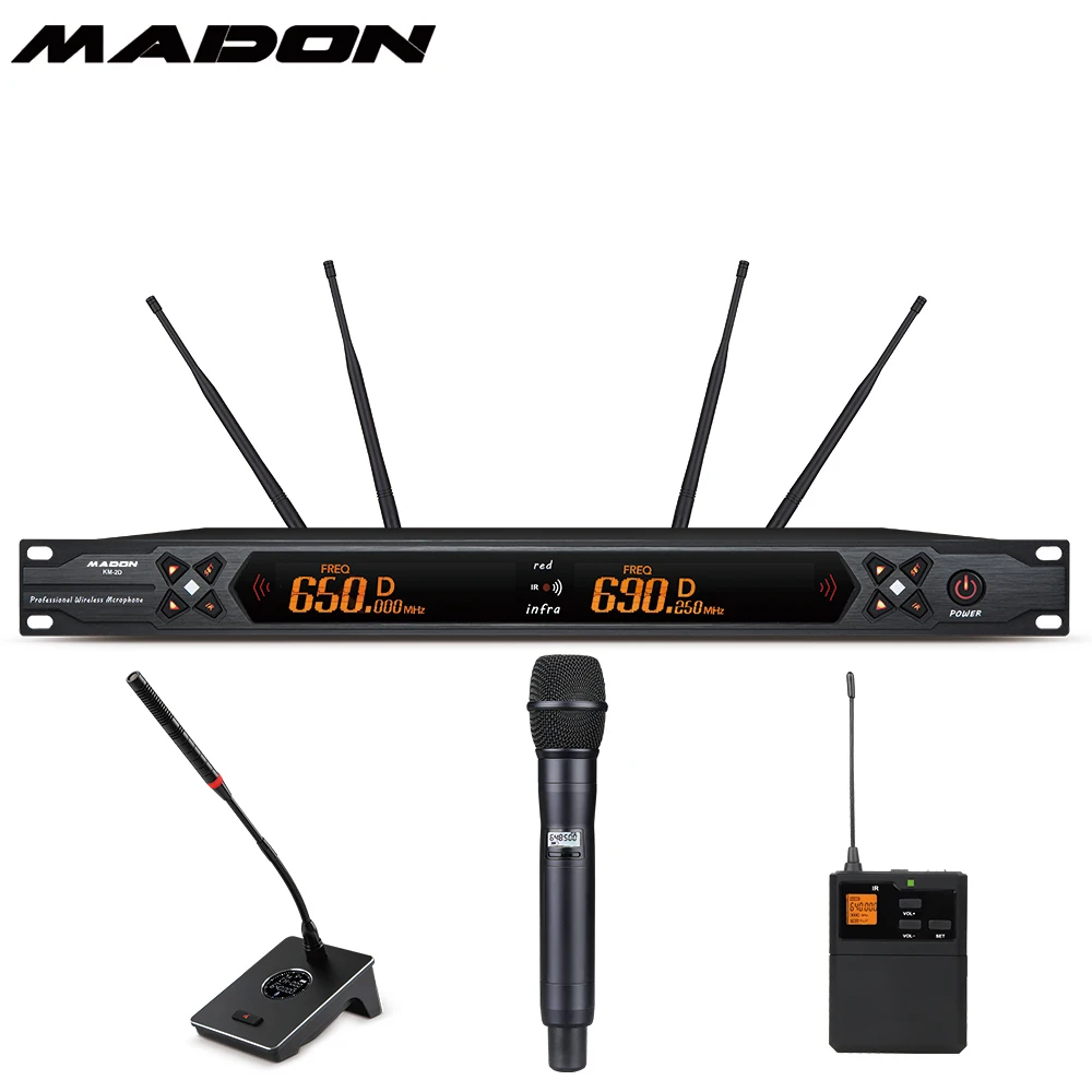Madon Professional MIC KM-2D Series One Drag Two Module Digital ...