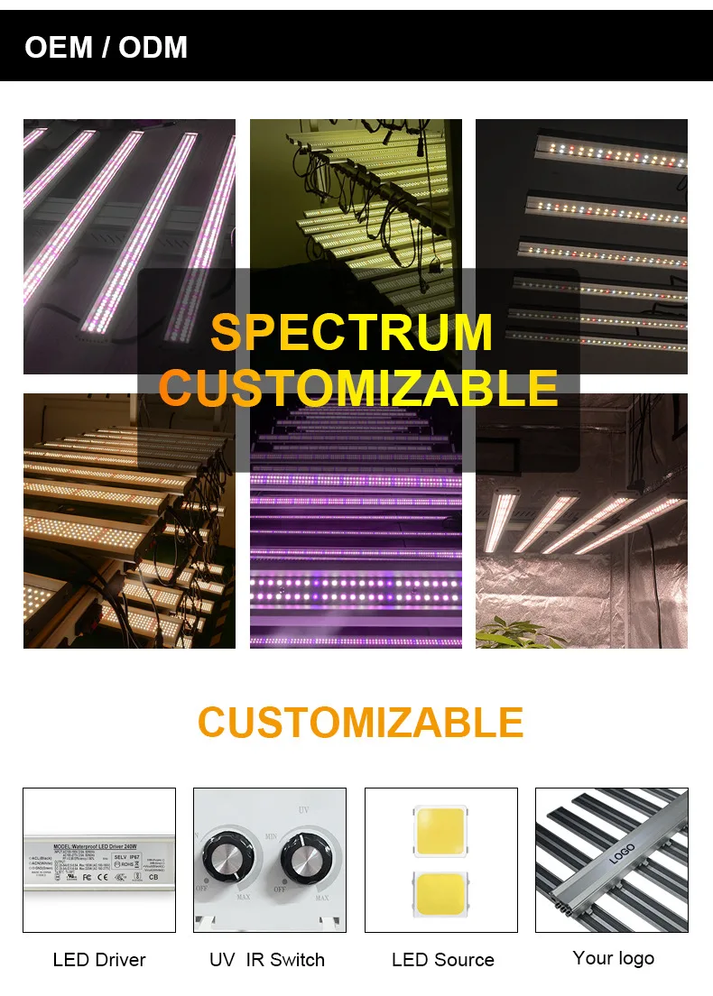 Full Spectrum Highest Efficacy Lamp 301h Lm301b Lm301h Uv Ir 6 Bar 630w ...