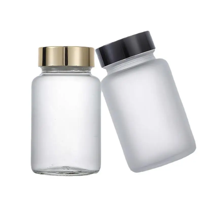 Wide Mouth Clear Frost Pharmaceutical Packer Bottle Pill Container ...