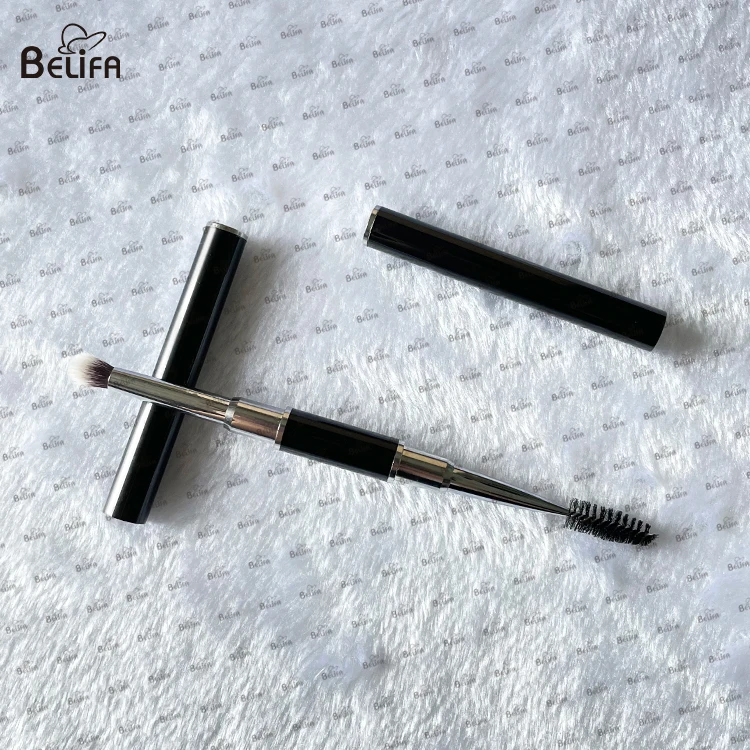 Custom logo Metal Handle Double Ended Eyelash Extension Cleanser Lash ...