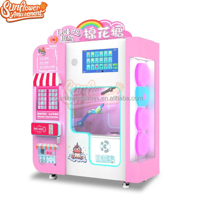 Shopping Mall Coin Operated Vending Machine Automatic Sugar Vending ...