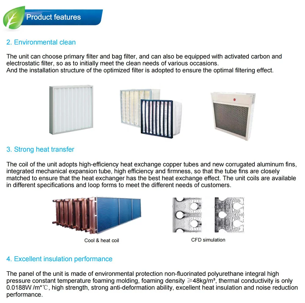 Hvac Terminal Product Chilled Water Ahu Jet Type Cabinet Type Double ...