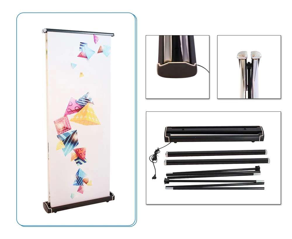 Aluminum Electric Scrolling Display Roll Pop up Stand Banner