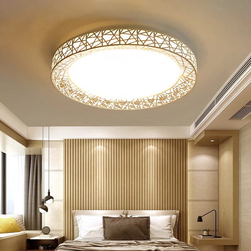 Fancy Decorative Led Ceiling Light Modern Bird Nest Round Luxury Metal ...