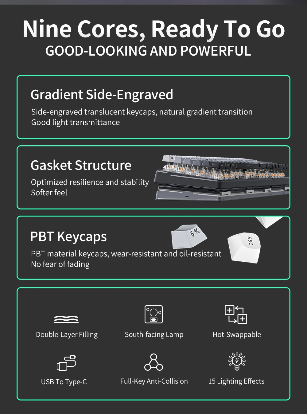 ZIFRIEND ZT99 TLK Custom Keyboard Kit - Gaming Keyboard OEM