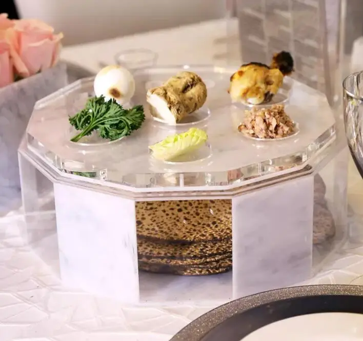 Top Acrylic Round Cheese Cake Box, Passover Lucite Matzah Box with ...