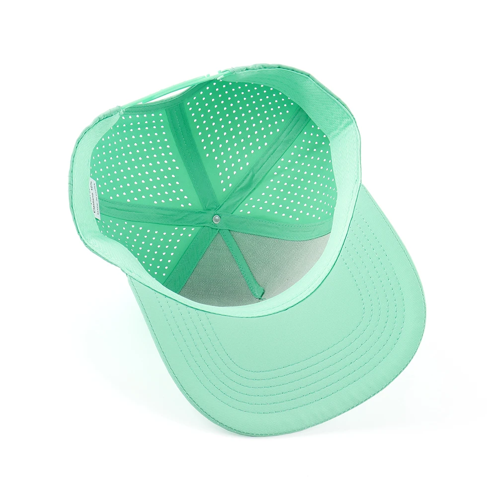 Custom 5 Panel Rubber Pvc Logo Dad Hat,Waterproof Laser Cut Drilled ...