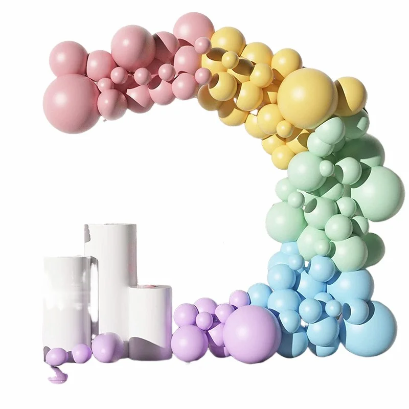 New Macaron Color Series Balloon Set Macaron Fresh Latex Ball Birthday ...