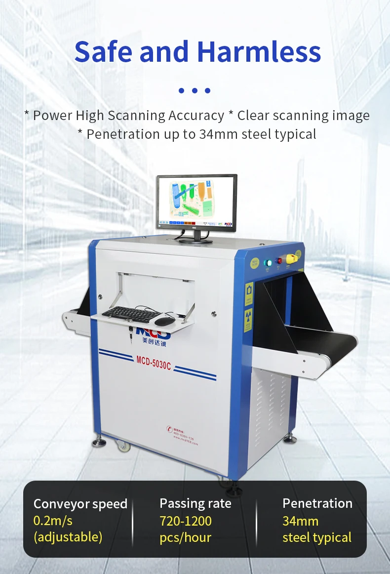 High Penetration Xray Baggage Machine X-ray Luggage Screening Scanner ...