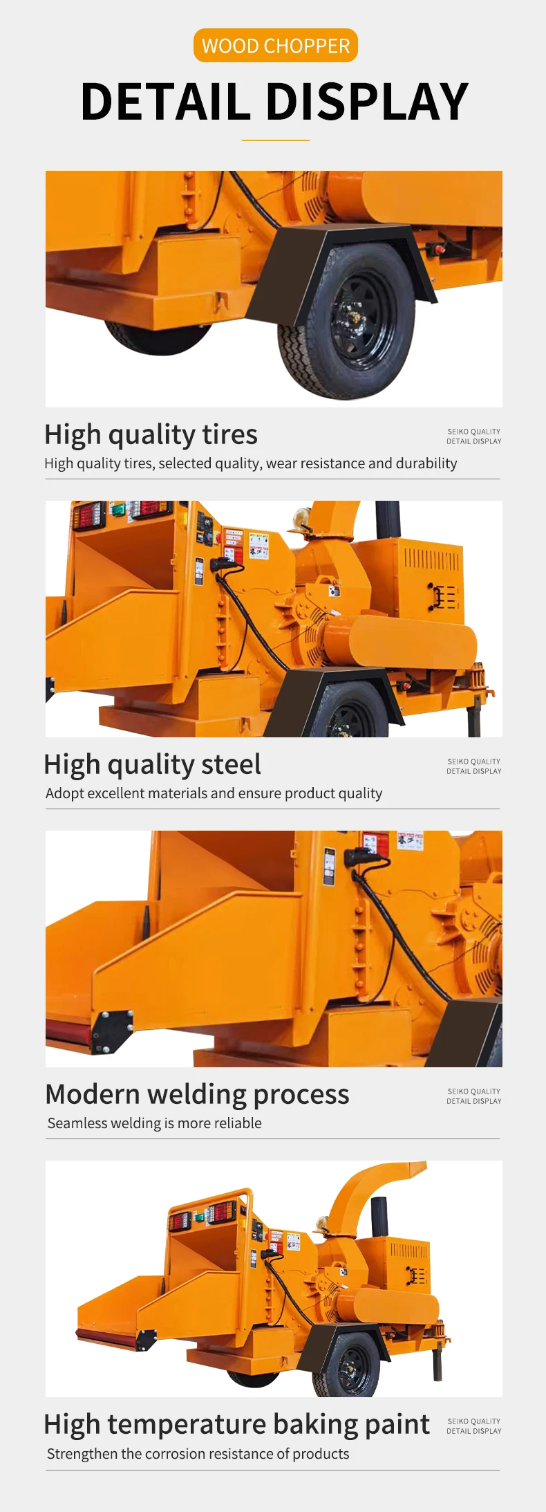 40hp Wood Pallet Shredder Mobile Engine Diesel Wood Chipper Shredder ...