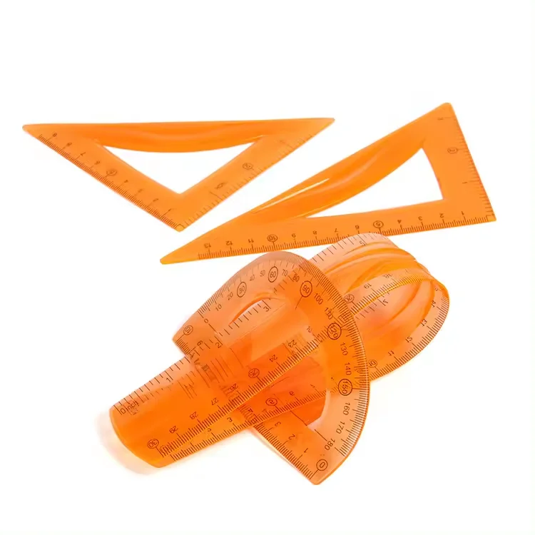 High Quality Flexible Pvc Eco-friendly Geometric Ruler Set For School ...